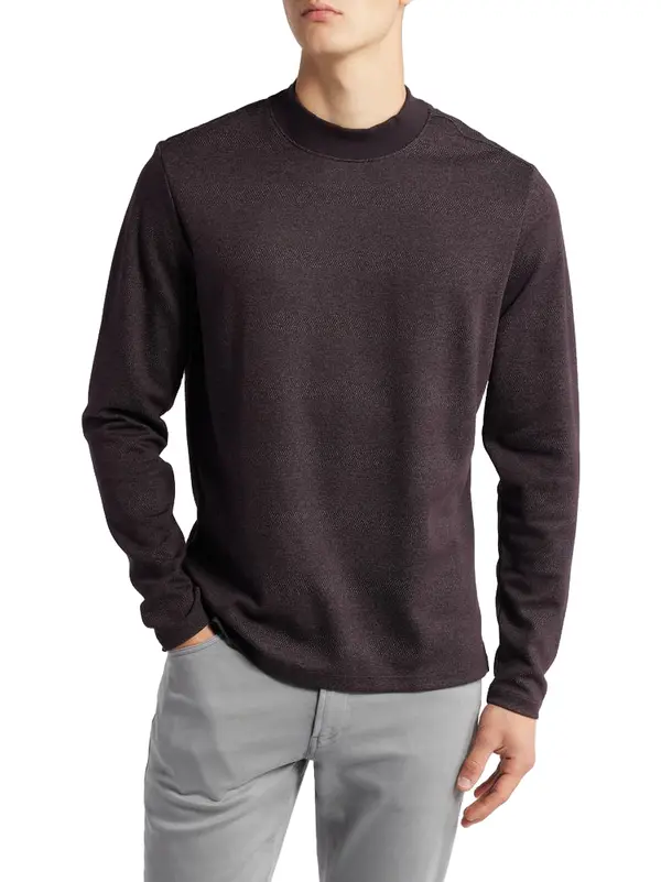 Robert Barakett Walcove Striped Crewneck Sweatshirt - Port