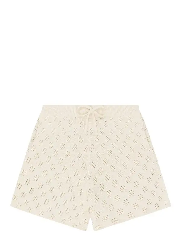 Aimé Leon Dore Checkered Knit Short - Cream