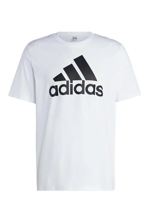 Adidas Essentials Single Jersey Big Logo Tee Shirt - White