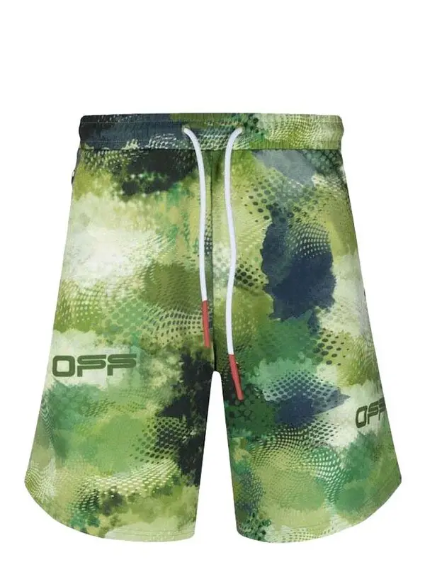 Off-White Active Knit Shorts - Green