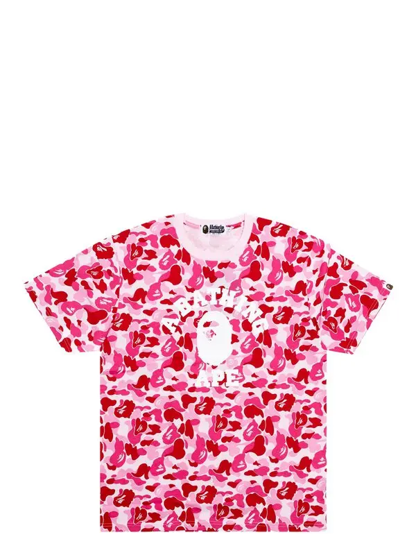 A BATHING APE Abc Camo College T-shirt - Pink