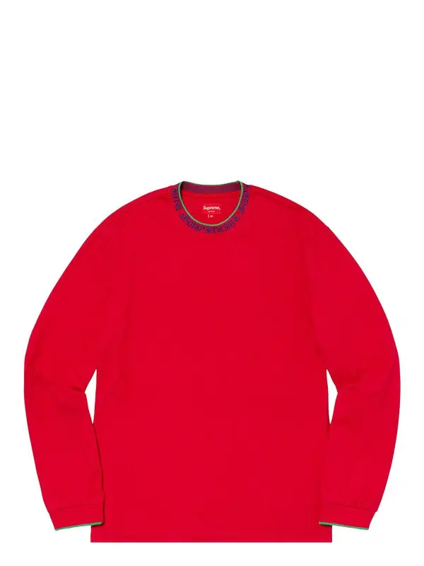 Supreme Old English Collar Logo Long-sleeve Top - Red