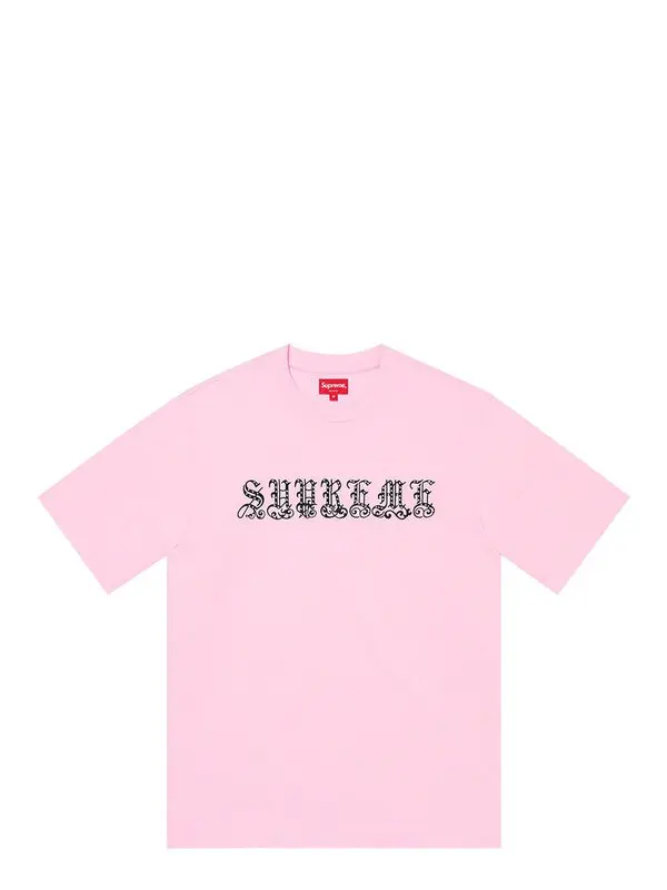 Supreme Old English Rhinestone Top - Pink