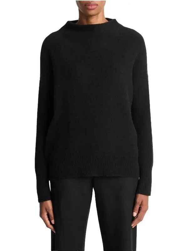 Vince Cashmere Funnel-neck Sweater - Black