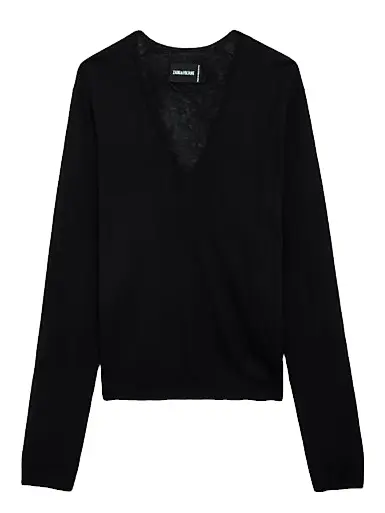 Zadig&Voltaire Rivy Embroidered-wings Cashmere Jumper - Noir