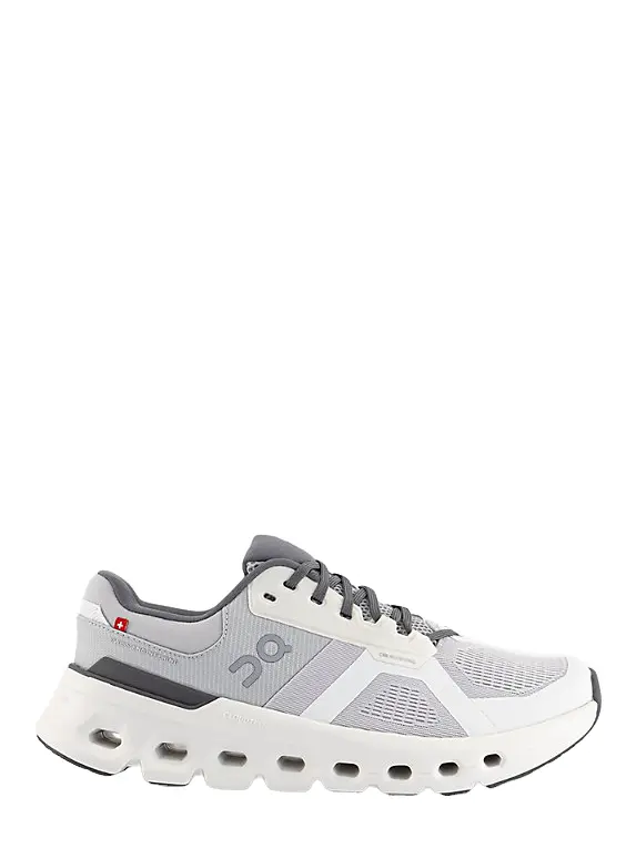 On Cloudrunner 2 Logo-embossed Mesh Low-top Trainers - Frost White