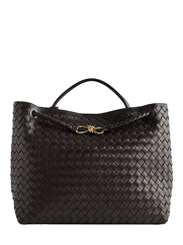 Bottega Veneta Andiamo Leather Top-handle Bag - Fondant-m Brass-fond