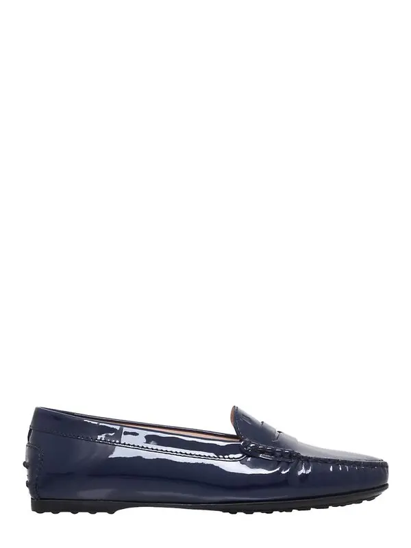 TOD'S Gomma Patent Leather Driving Shoes - Navy