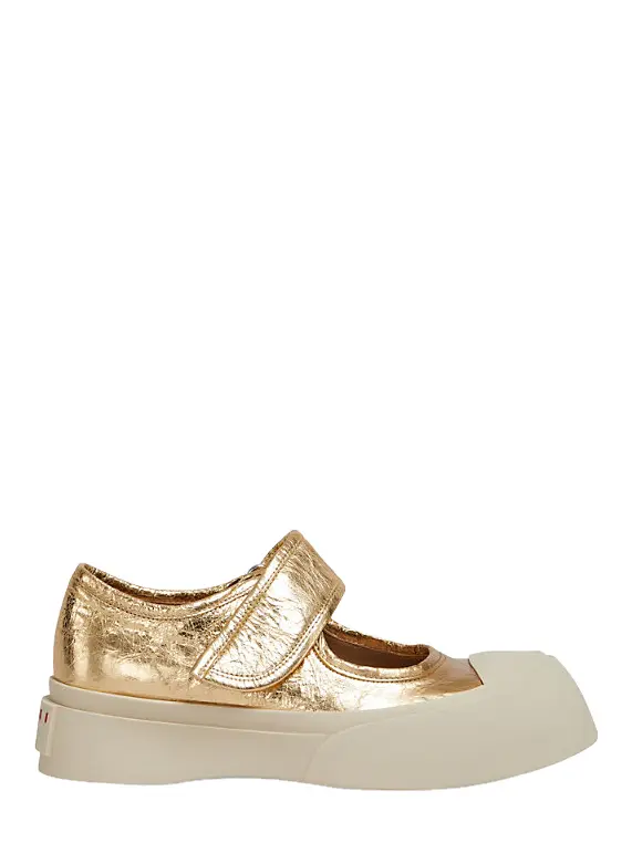 Marni Mary Jane Leather Shoes - Gold