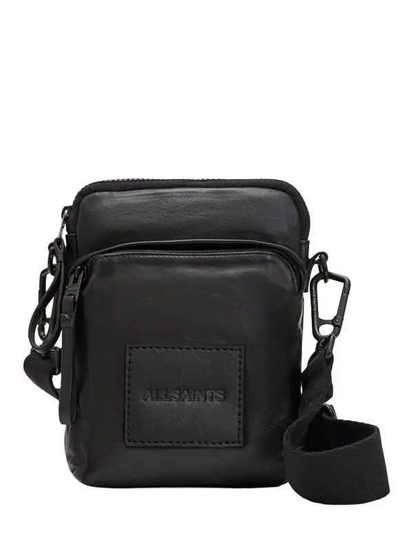 ALLSAINTS Leather Falcon Cross-body Bag - Black