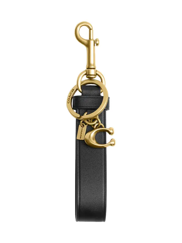 COACH Loop Bag Charm - Brass/black