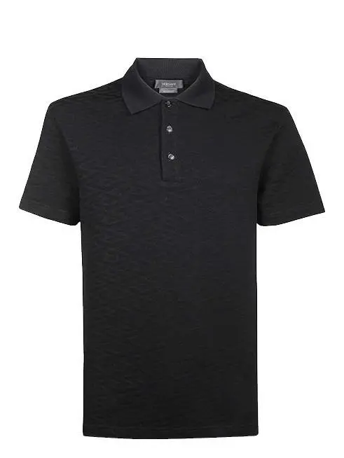 Versace La Greca Polo Shirt - Black