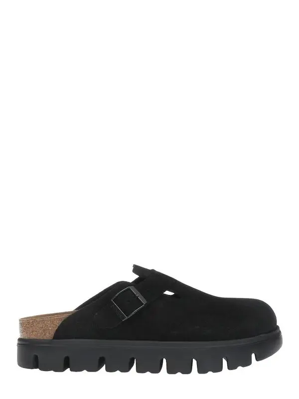 BIRKENSTOCK Boston Chunky Suede Clogs - Black