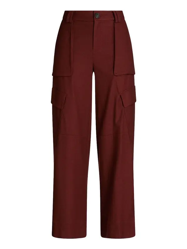 Vince Flannel Cargo Pants - Burgundy