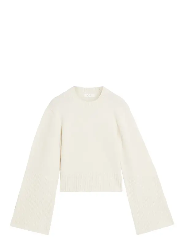 A.L.C. Clover Merino Wool-blend Sweater - Ivory
