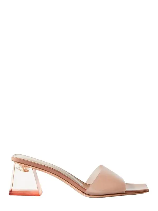 GIANVITO ROSSI 55 Pvc Mules - Neutral