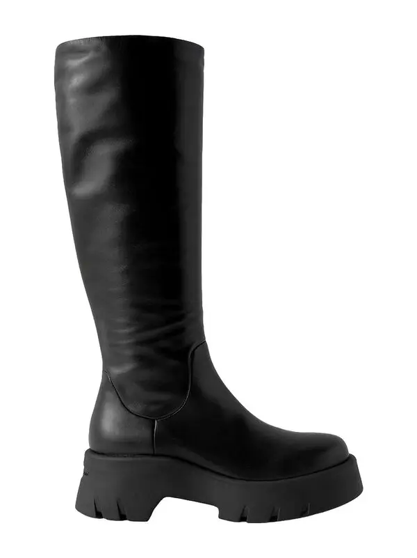 GIANVITO ROSSI Montey 20 Leather Knee Boots - Black