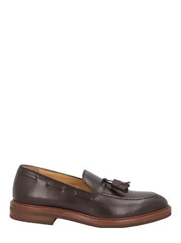 Brunello Cucinelli Leather Loafers With Tassels - Brown