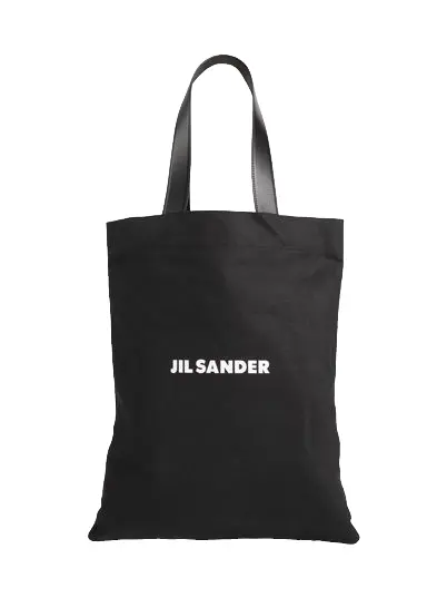 JIL SANDER Handbag In Cotton, Linen And Cow Leather - Black
