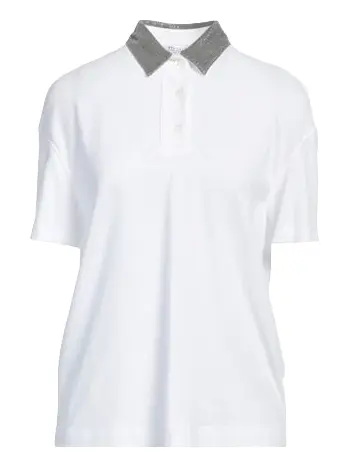 Brunello Cucinelli Embellished Polo Shirt - White
