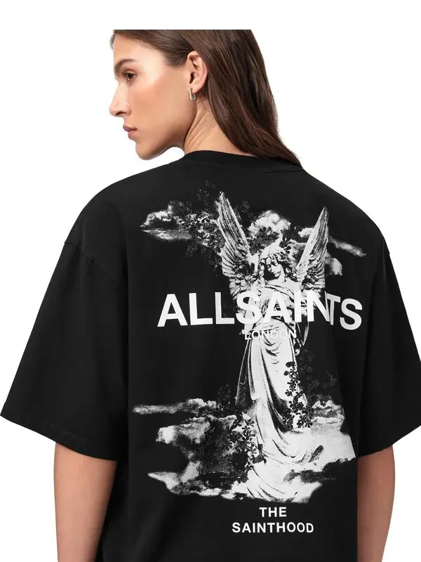 ALLSAINTS Guardian Amelie Oversized T-shirt - Black