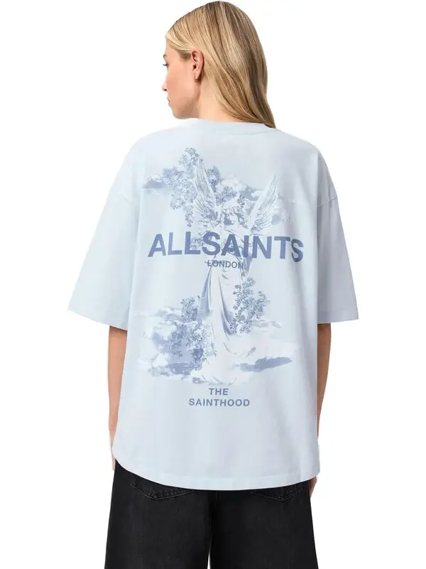 ALLSAINTS Guardian Amelie Oversized T-shirt - Plein Air Blue