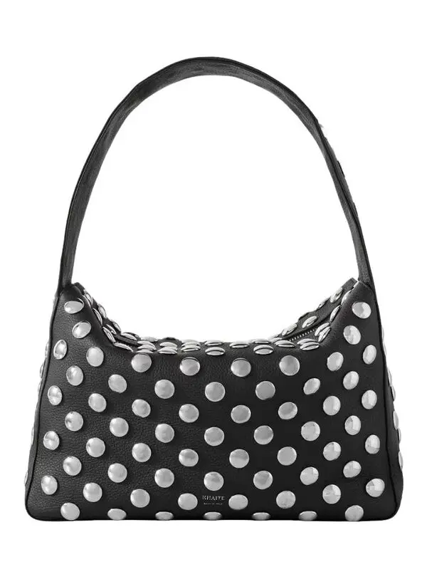 Khaite Elena Studded Textured-leather Shoulder Bag - Black