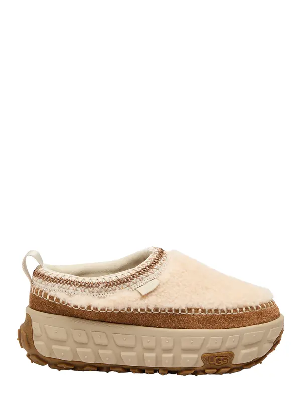 UGG Venture Daze Shearling Flatform Shoes - Beige