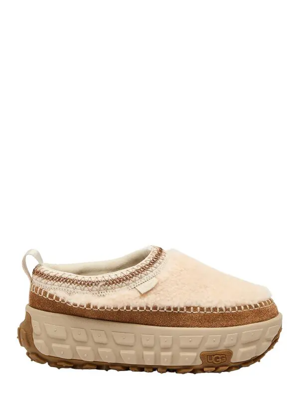 UGG Venture Daze Shearling Flatform Shoes - Beige