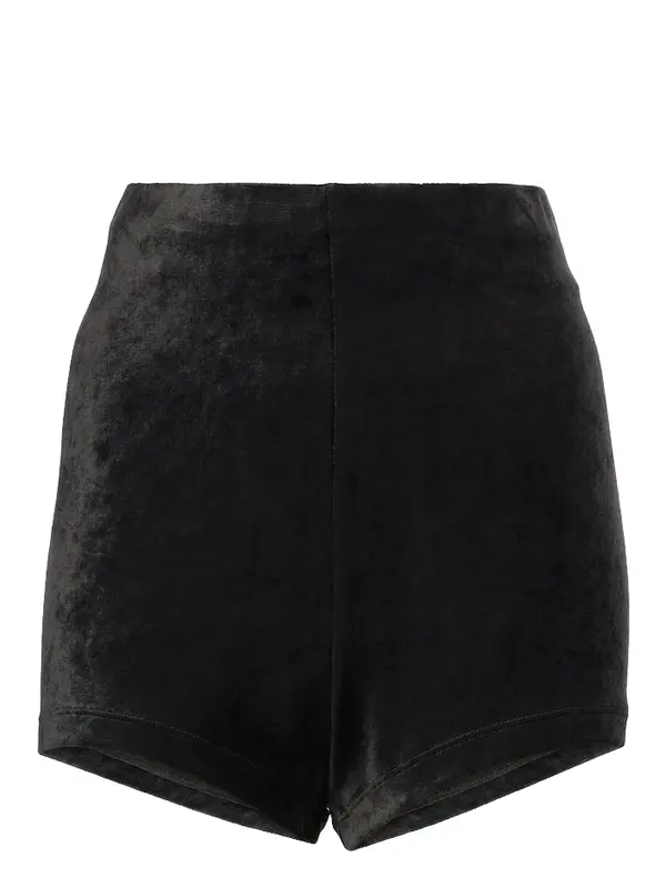 Rick Owens Dirt Velvet Jersey Shorts - Black