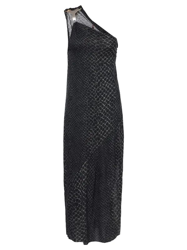Rick Owens Hydra One-shoulder Midi Dress - Black