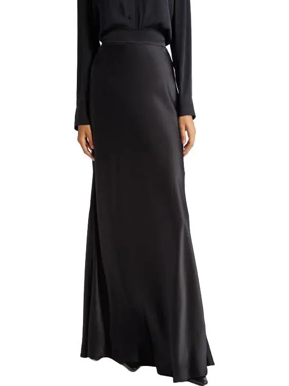 L'Agence Ryker Bias Cut Maxi Skirt - Black