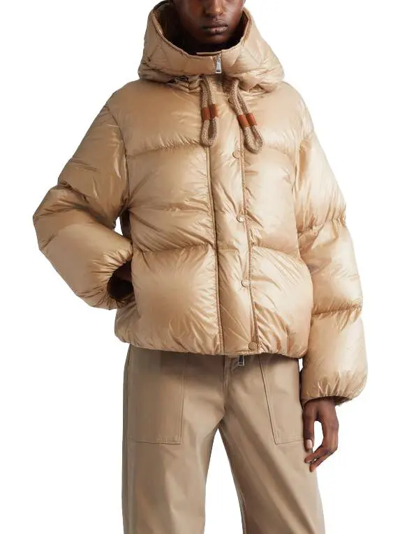 Moncler Borey 2-in-1 Short Down Jacket - Beige