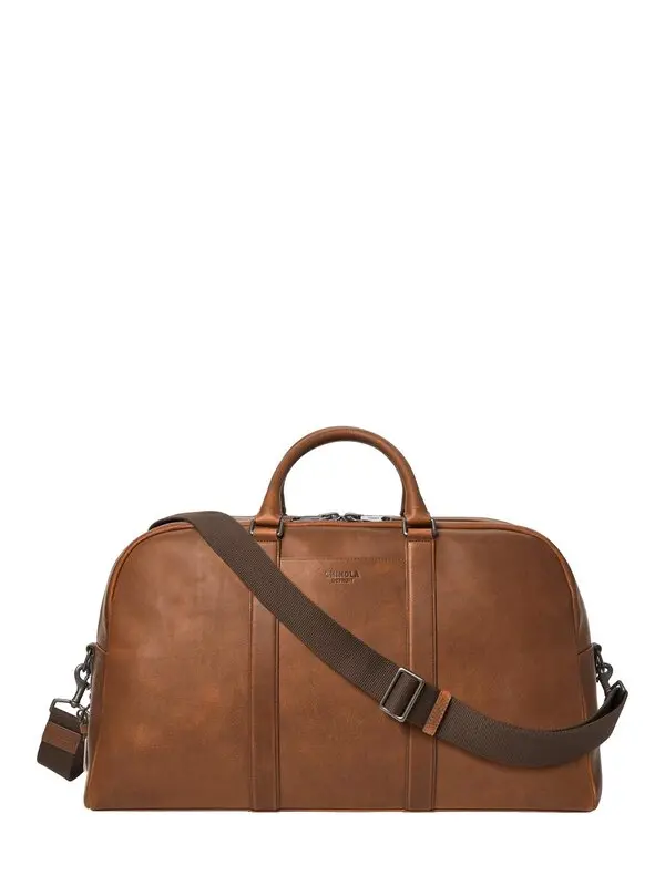 Shinola Runwell Navigator Leather Duffle - Medium Brown