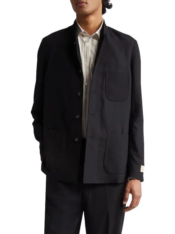 Massimo Alba Virgin Wool Military Jacket - U900 Nero