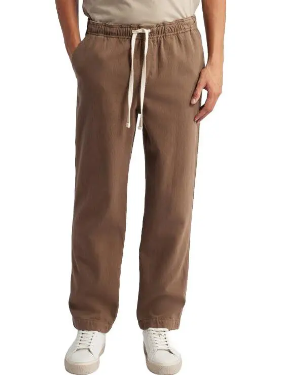 FRAME Textured Terry Travel Pants - Taupe