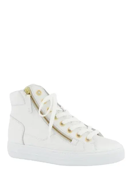 Paul Green Wells High-top Sneakers - White Oro Combo