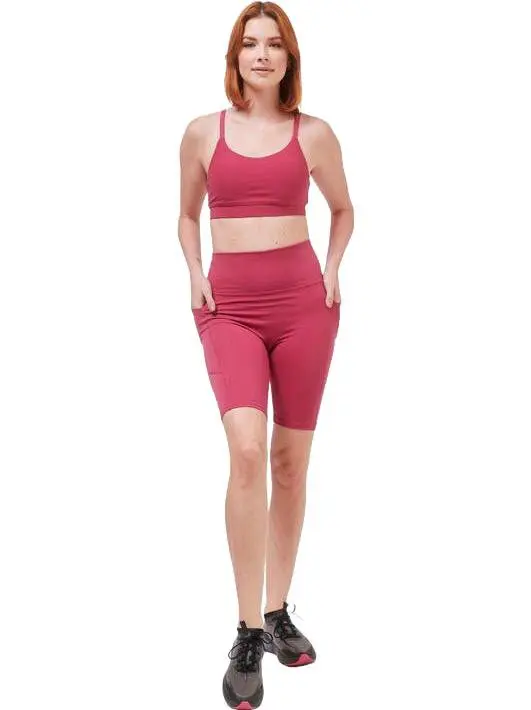 REBODY Cloudlux Pocket Biker Shorts - Fuschia