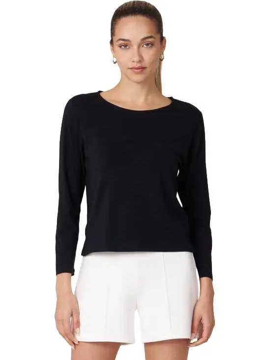 REBODY Essentials Mid-length Long Sleeve Top - Black