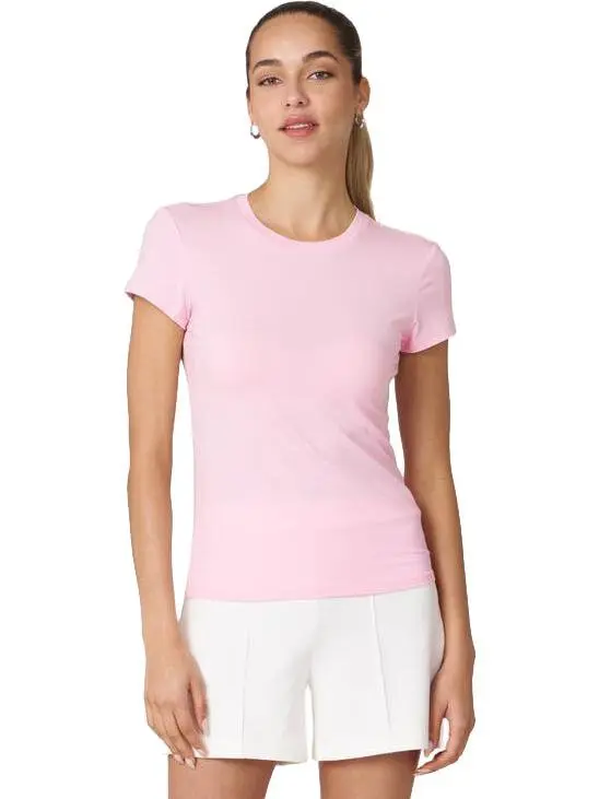 REBODY Fitted Short Sleeve Top - Pink