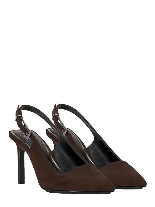 Vince Camuto Brendie Pointed Toe Slingback High Heel Pumps - Brown