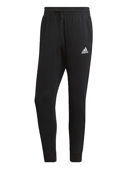 Adidas Essentials Single Jersey Tapered Cuff Pants - Black