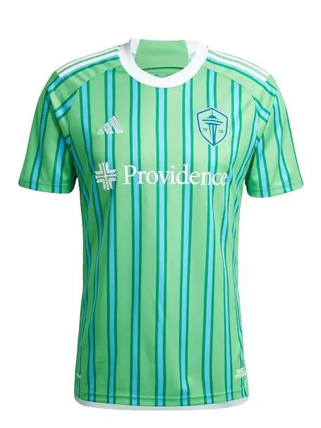 Adidas Seattle Sounders Fc 24/25 Home Jersey - Semi Solar Lime/semi Blue Burst