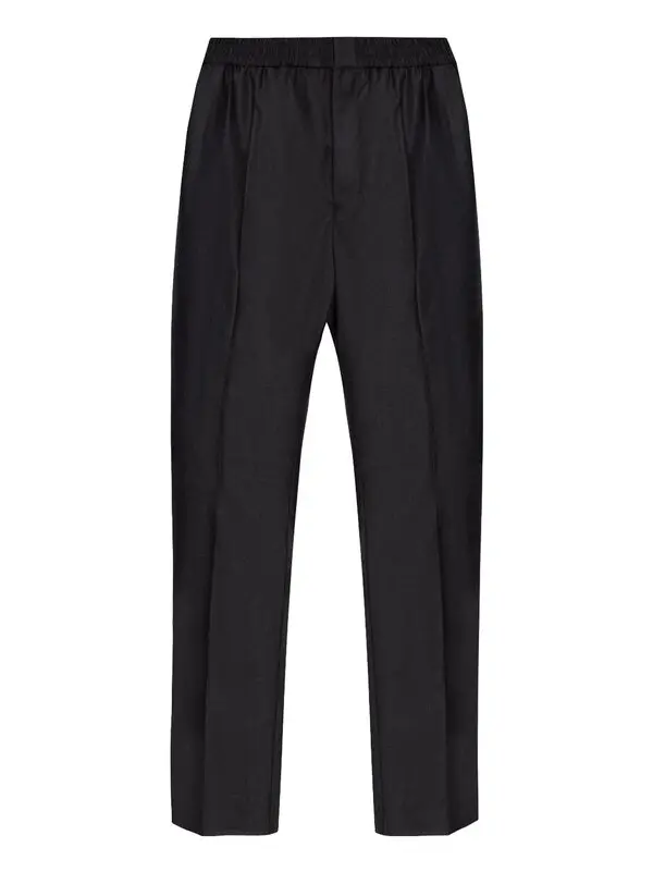 Ami Straight-leg Wool Trousers - Black