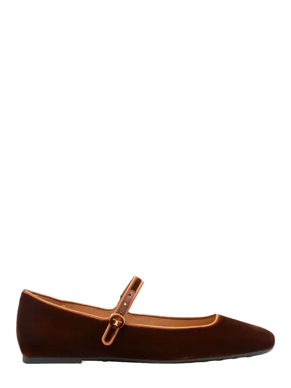 TOD'S Velour Ballerinas - Brown