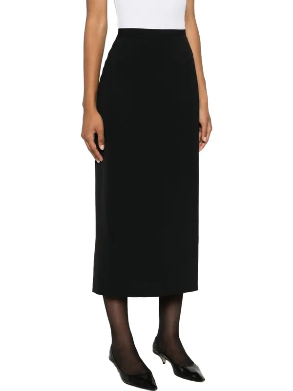 THE ROW Matias Midi Skirt - Black