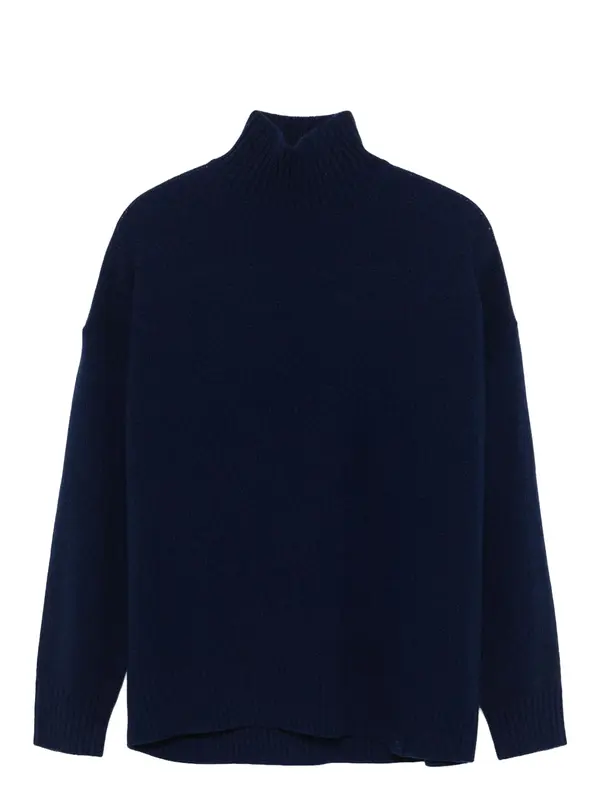 Victoria Beckham Cut-out Wool-cashmere Sweater - Blue