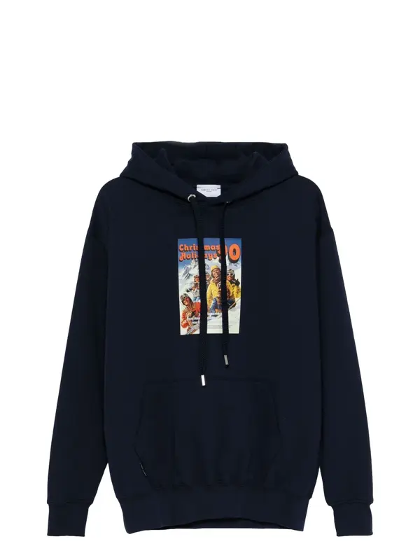 FAMILY FIRST Graphic-print Hoodie - Blue