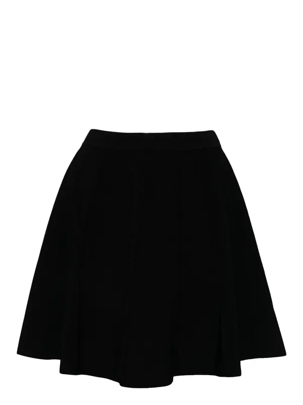 ONEFIFTEEN A-line Knitted Skirt - Black