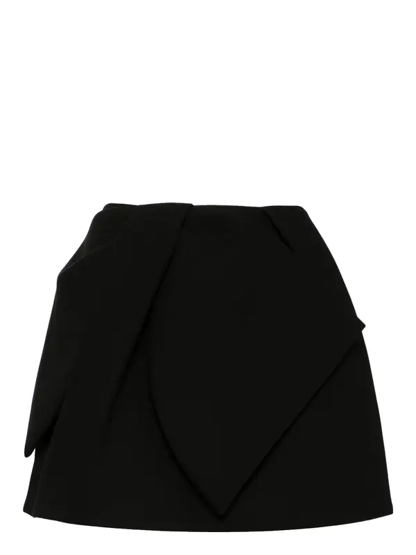 Dice Kayek Bow-detail Knee-length Skirt - Black